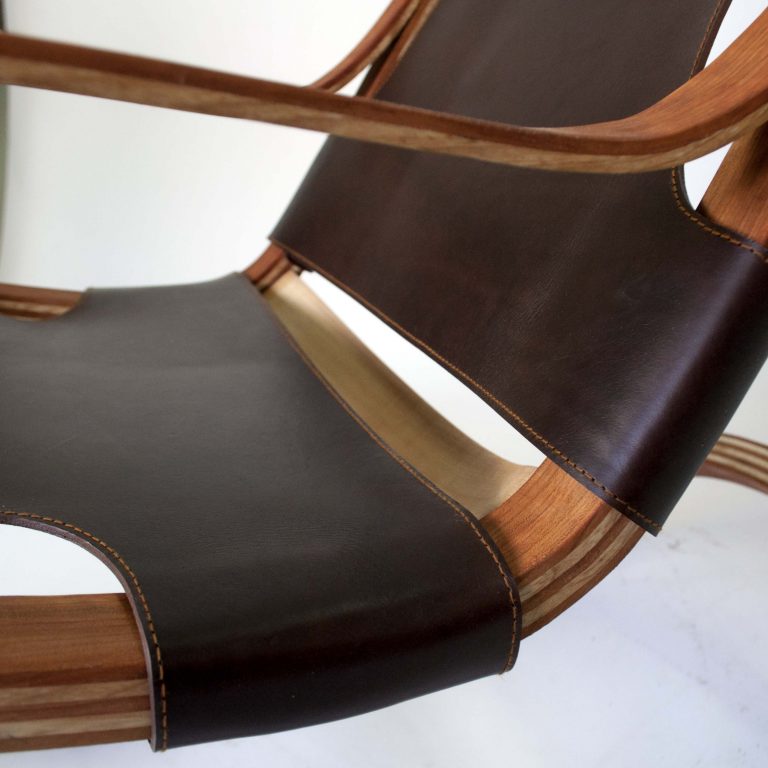 Modern rocking chair - Steam-bent wooden rocker by marinomaza design