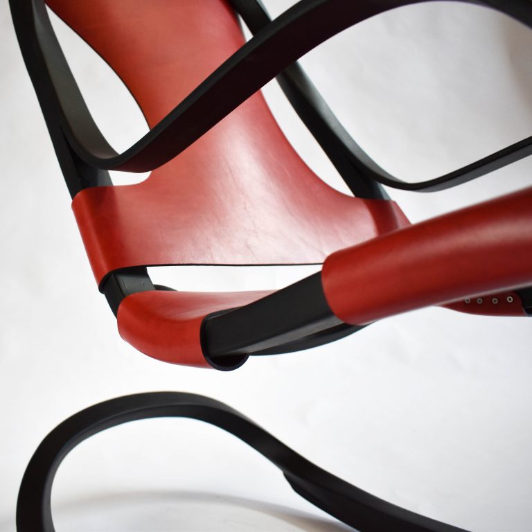 Modern rocking chair - Steam-bent wooden rocker by marinomaza design